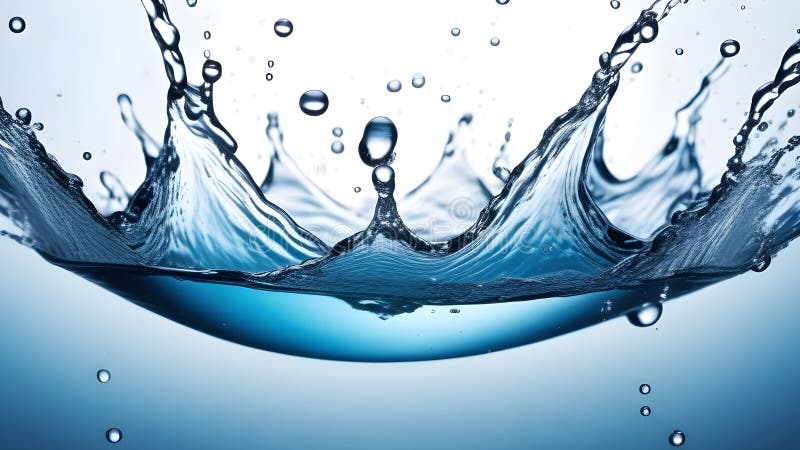 A Splash of Pure Blue Liquid Forms Ripples, Capturing the Essence of ...