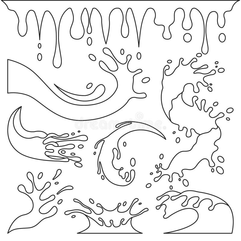 Realistic Water Puddle Set Stock Illustrations – 115 Realistic Water ...