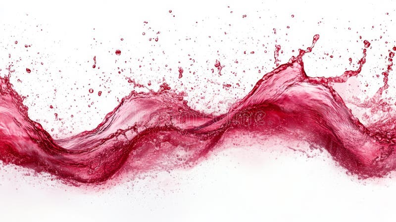 Splash of Red Liquid Forming Artistic Waves Generative AI Stock ...