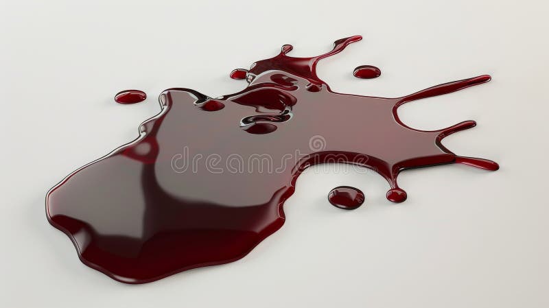 A Splash of Red Liquid on a White Background Stock Illustration ...
