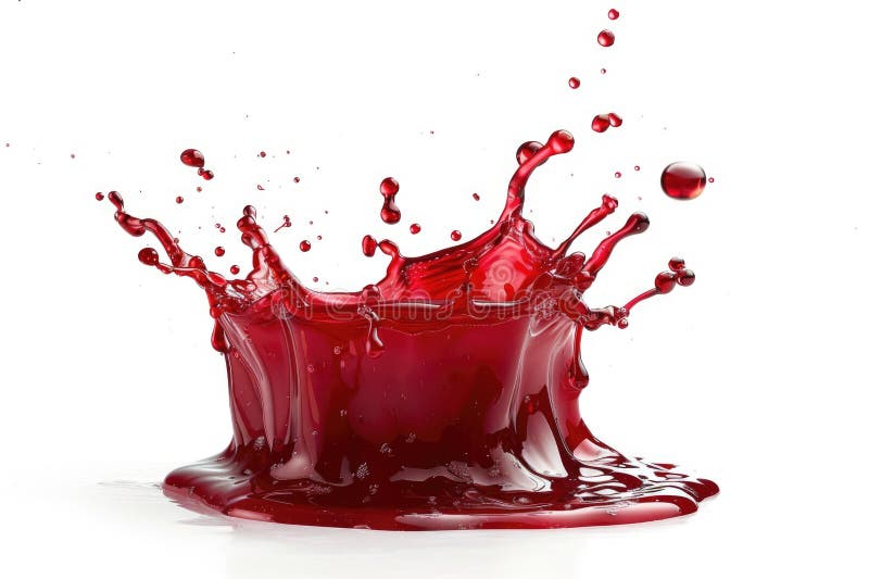 A Splash of Red Liquid on a White Surface Stock Image - Image of paint ...