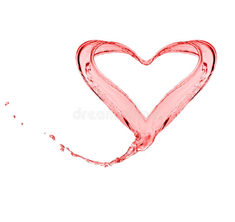 Red Water Heart stock image. Image of creation, design - 30535101