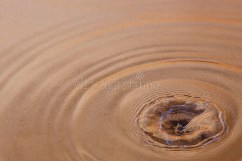A Splash and Ripples on the Water Beneath Which is a Smooth Sandy ...