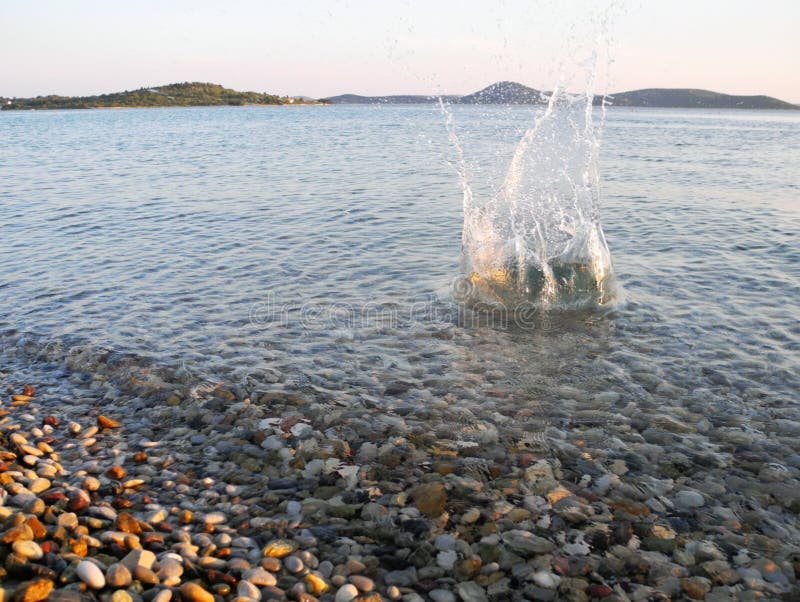 Splash on the sea. stock photo. Image of droplet, splashing - 83967572