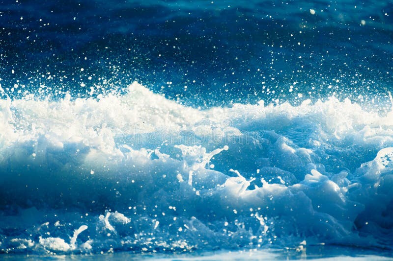 Splash of the Sea Wave with Foam Close Up. Abstract Sea Wave Background ...