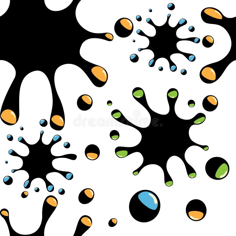 Splash seamless pattern stock vector. Illustration of mess - 10301098