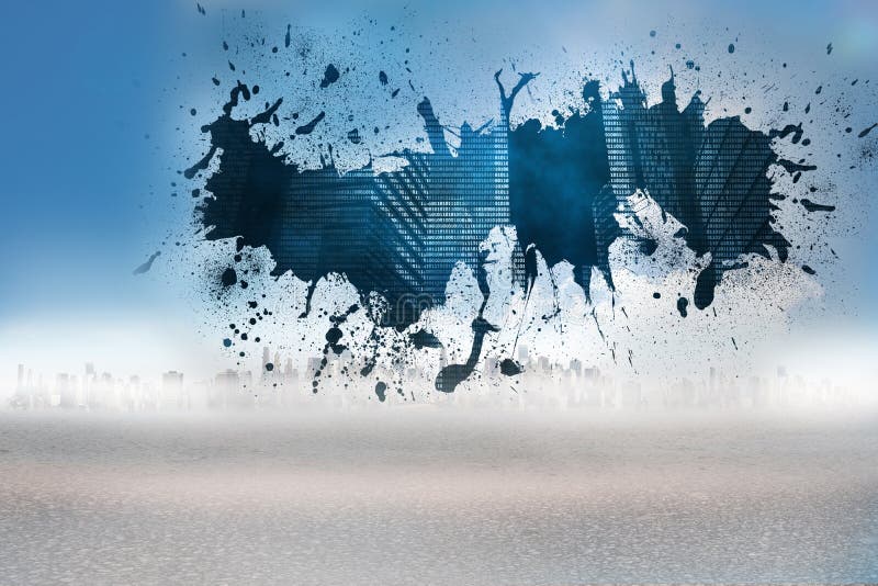 Splash Showing Technology Graphic Stock Illustration - Illustration of ...