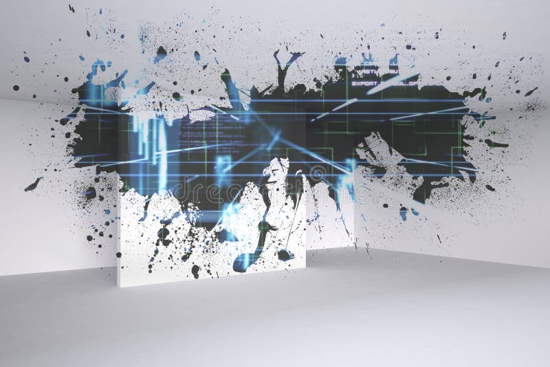 Splash Showing Technology Interface Stock Illustration - Illustration ...