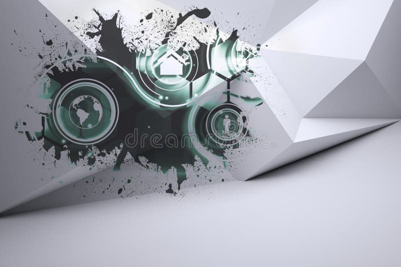 Splash Showing Technology Interface Stock Illustration - Illustration ...