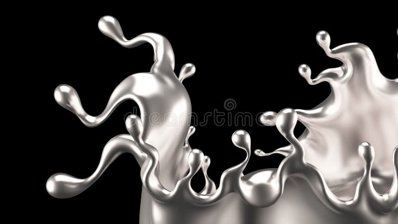 Splash Silver Rendering Illustration Stock Illustrations – 2,553 Splash ...