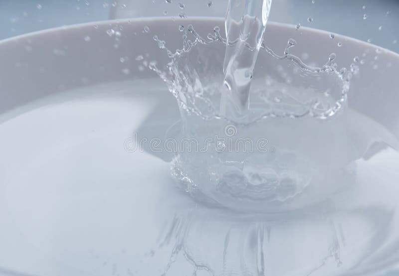 Splash and Spray from the Falling Water Like a Crown Stock Photo ...