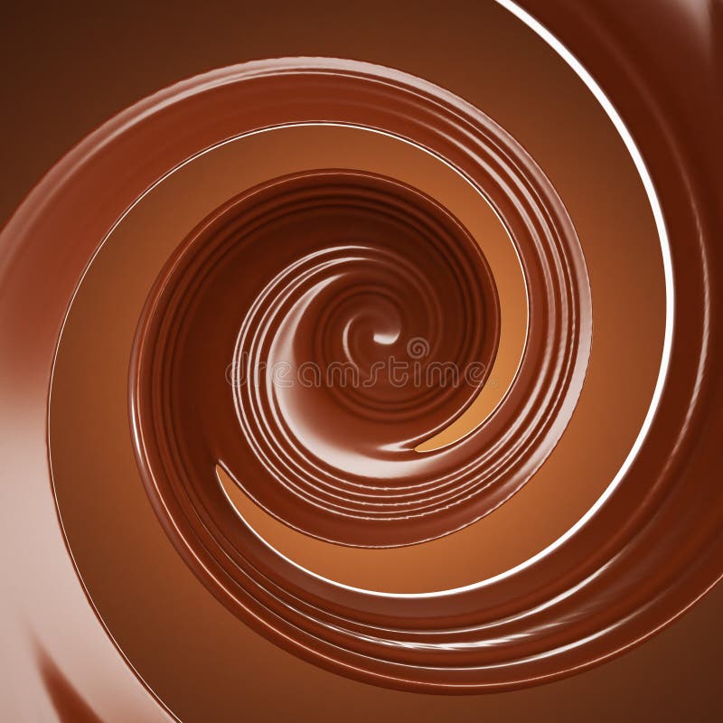 Splash, a Stream of Chocolate. 3d Illustration, 3d Rendering Stock ...