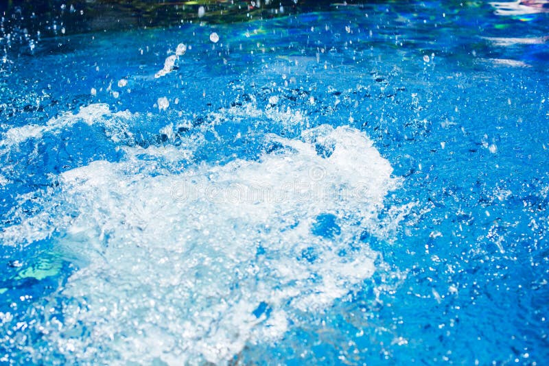 Splash in Swimming Pool from Child`s Jump Water Stock Image - Image of ...