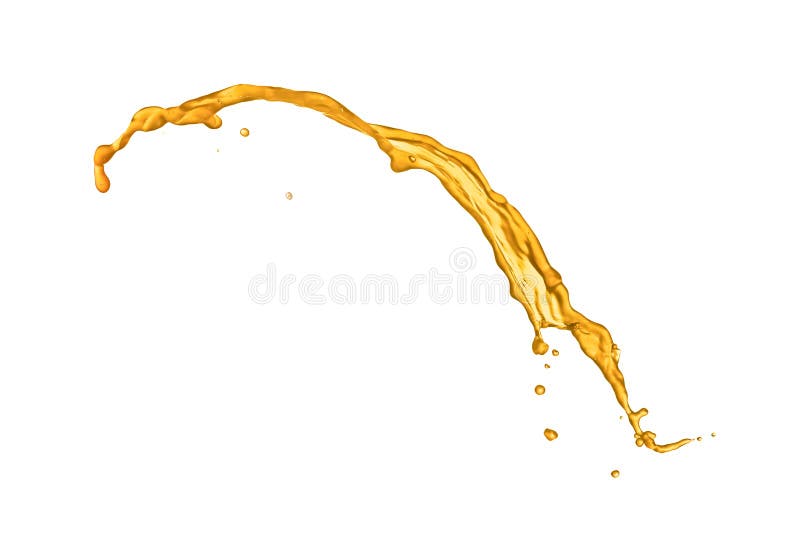 Splash of Tasty Fresh Orange Juice Isolated on White Stock Photo ...