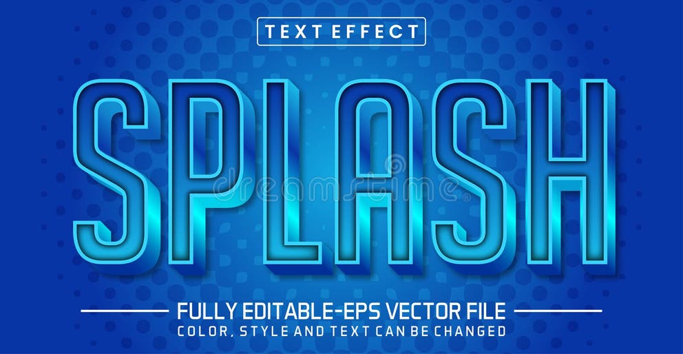 Splash Font Editable Stock Illustrations – 625 Splash Font Editable ...