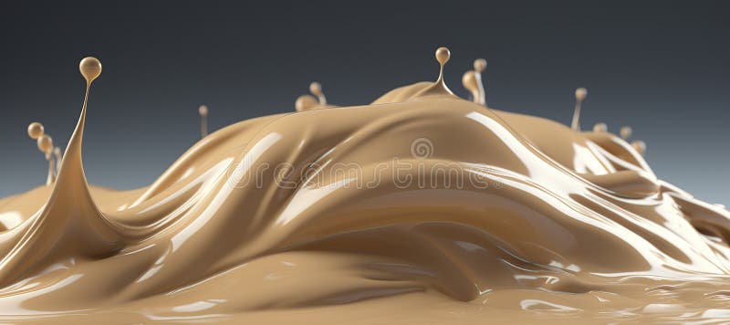 Splash of Thick Chocolate Vanilla Milk, Liquid, Sweet, Wave Stock ...