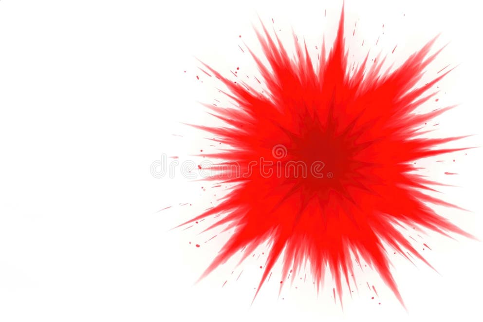 A Splash of Thick Red Paint on a White Background. Space for Text ...