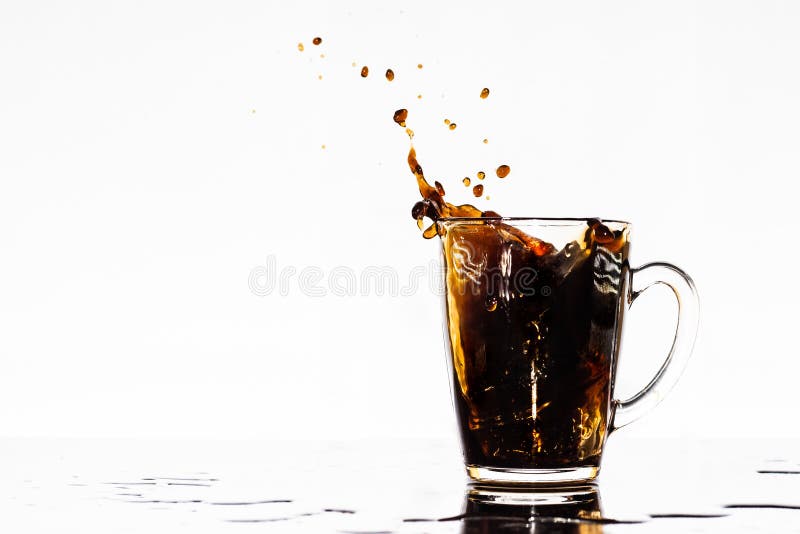 Coffee splashing mug stock photo. Image of coffee, glitter - 158862748