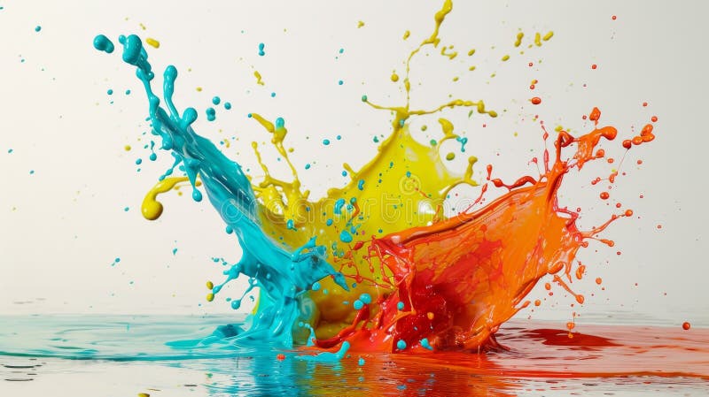 Vivacious Paint Splash Dance Stock Illustration - Illustration of wave ...