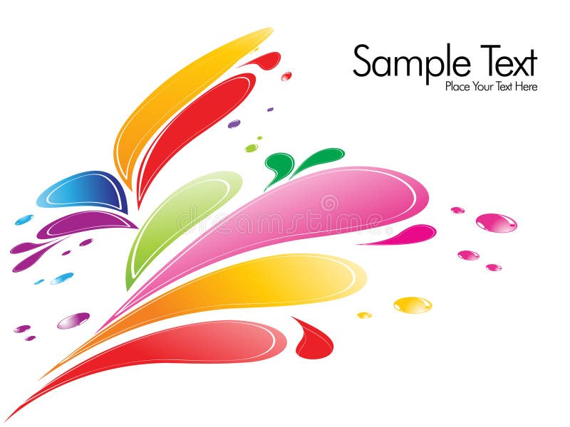 Abstract Colorful Rainbow Color Splash Border Stock Vector ...