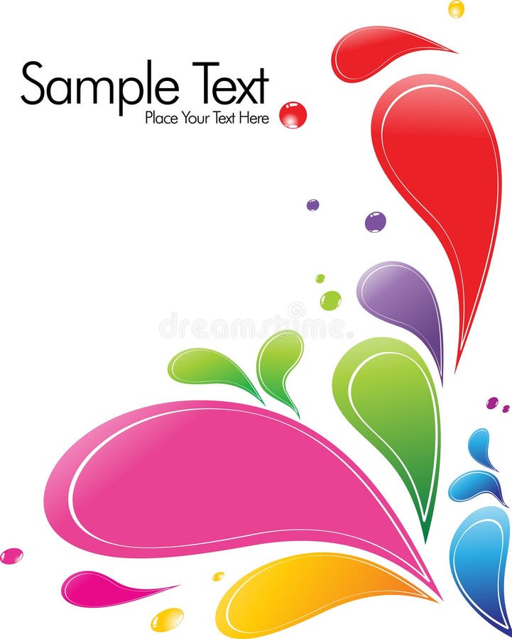 Abstract Colorful Rainbow Color Splash Border Stock Vector ...