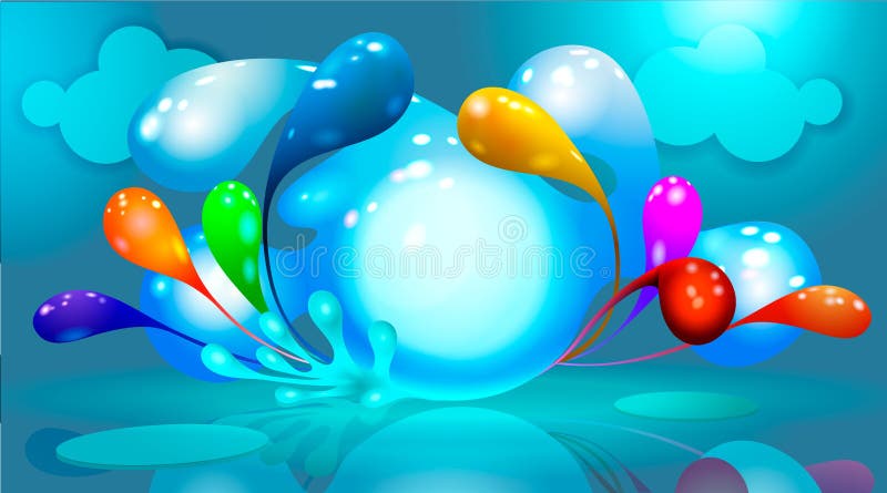Splash of Various Colors - Background Design for Your Text. Stock ...