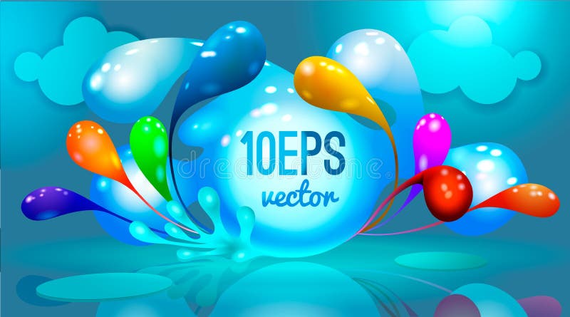 A Splash of Various Colors - Background Design for Your Text. Vector ...