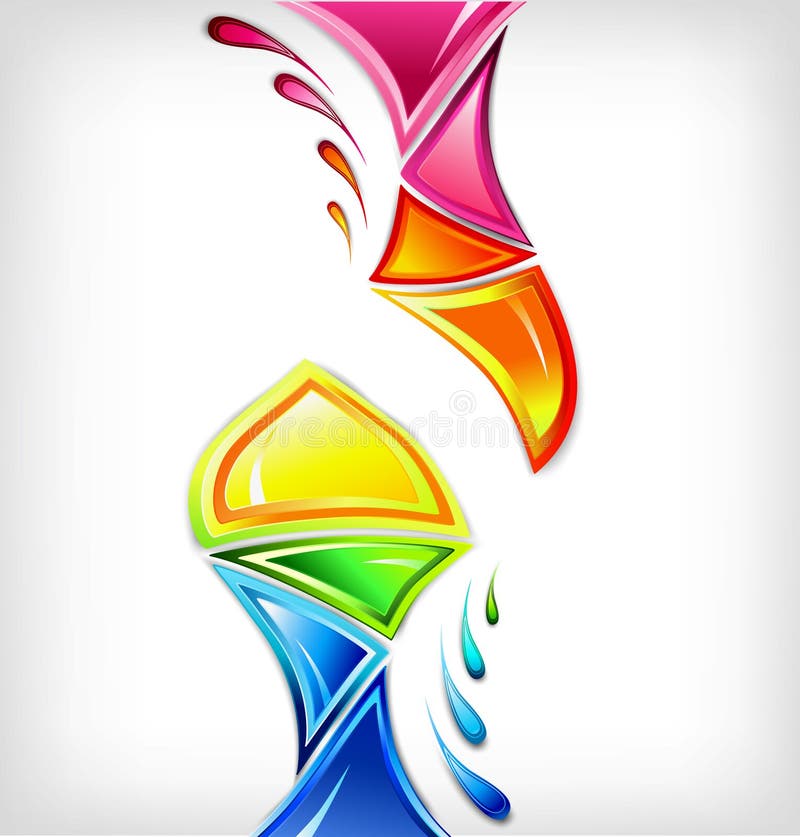 Splash in Various Colours . Vector Abstract Background Stock Vector ...