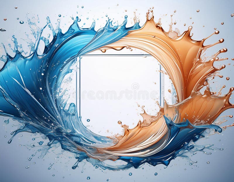 Splash Vector Border for Your Messages and Designs Stock Illustration ...