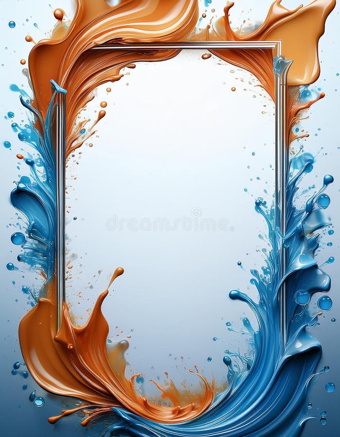 Splash Vector Border for Your Messages and Designs Stock Illustration ...