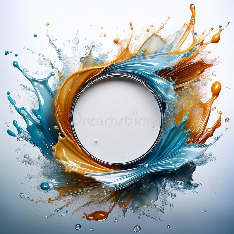 Splash Vector Border for Your Messages and Designs Stock Illustration ...