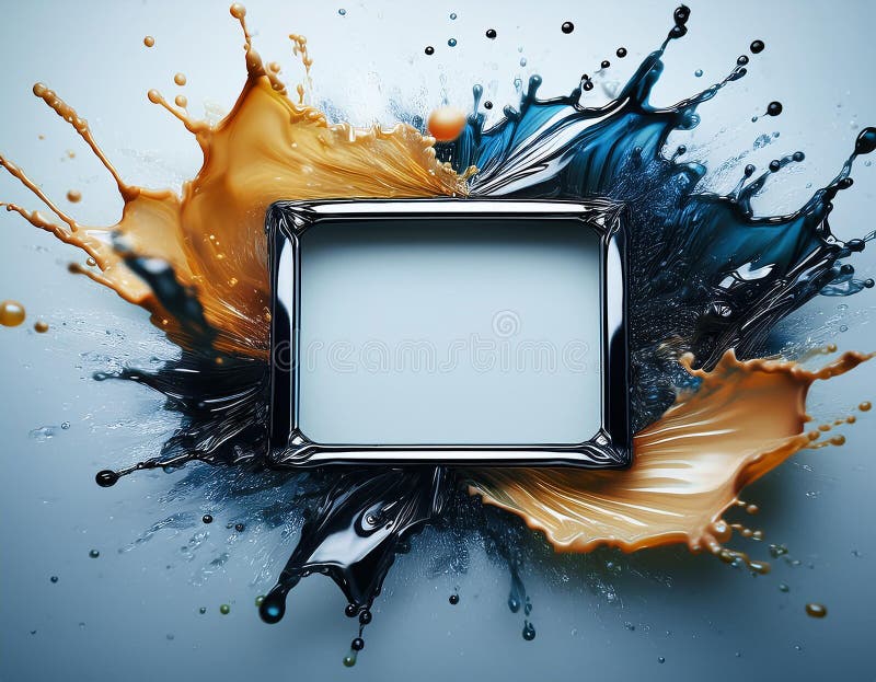 Splash Vector Border for Your Messages and Designs Stock Illustration ...