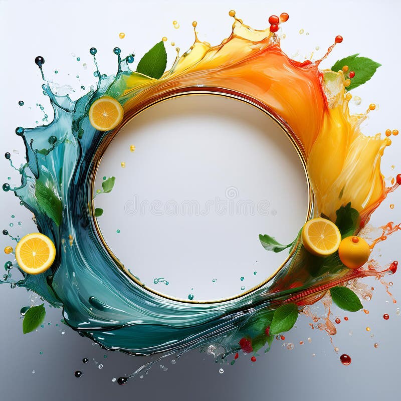 Splash Vector Border for Your Messages and Designs Stock Illustration ...