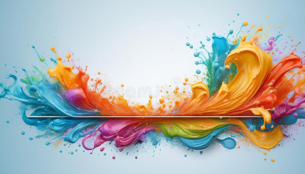 Splash Vector Border for Your Messages and Designs Stock Illustration ...