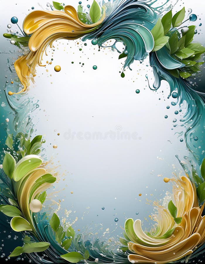 Splash Vector Border for Your Messages and Designs Stock Illustration ...