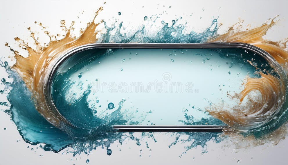 Splash Vector Border for Your Messages and Designs Stock Illustration ...