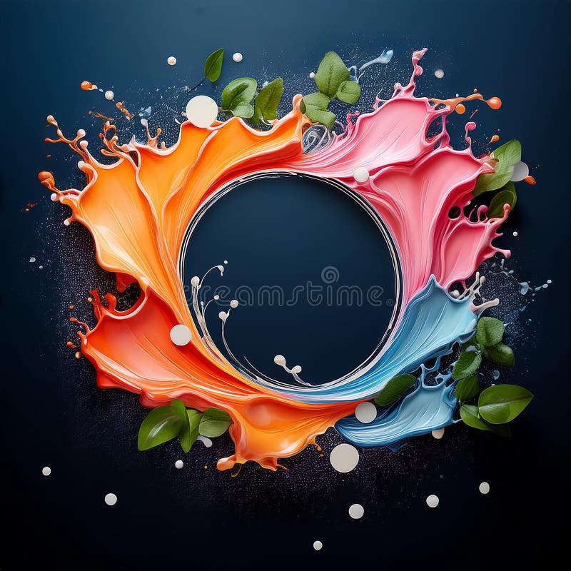 Splash Vector Border for Your Messages and Designs Stock Illustration ...