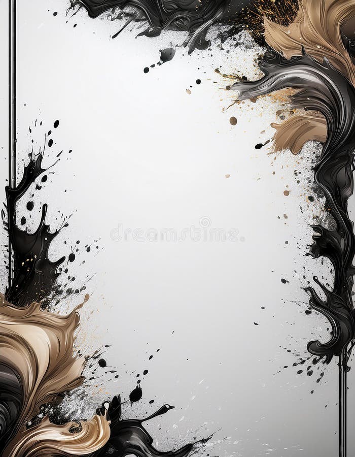 Splash Vector Border for Your Messages and Designs Stock Illustration ...