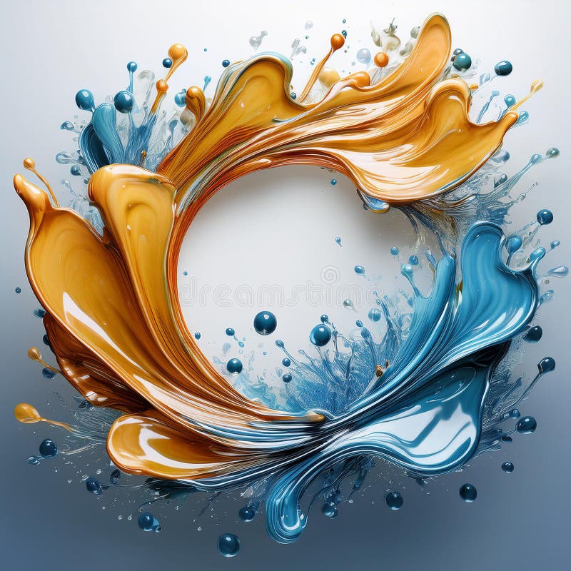 Splash Vector Border for Your Messages and Designs Stock Illustration ...