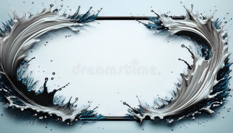 Splash Vector Border for Your Messages and Designs Stock Illustration ...