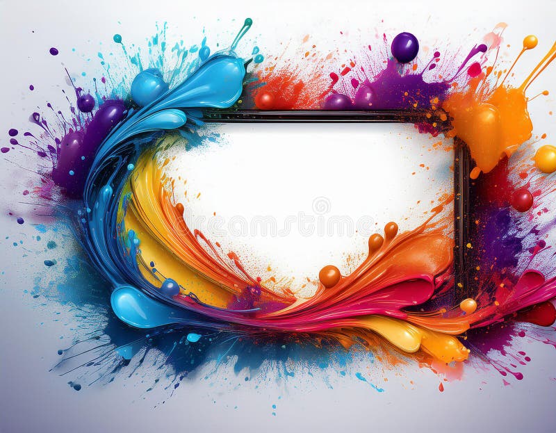 Splash Vector Border for Your Messages and Designs Stock Illustration ...