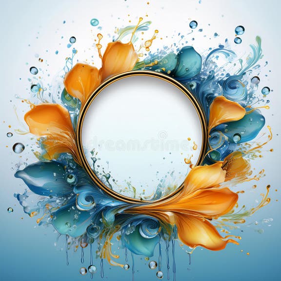 Splash Vector Border for Your Messages and Designs Stock Illustration ...