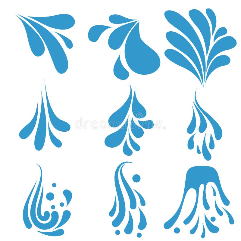 Splash Vector Icon. Beach Illustration Symbol. Aqua Sign or Logo. for ...