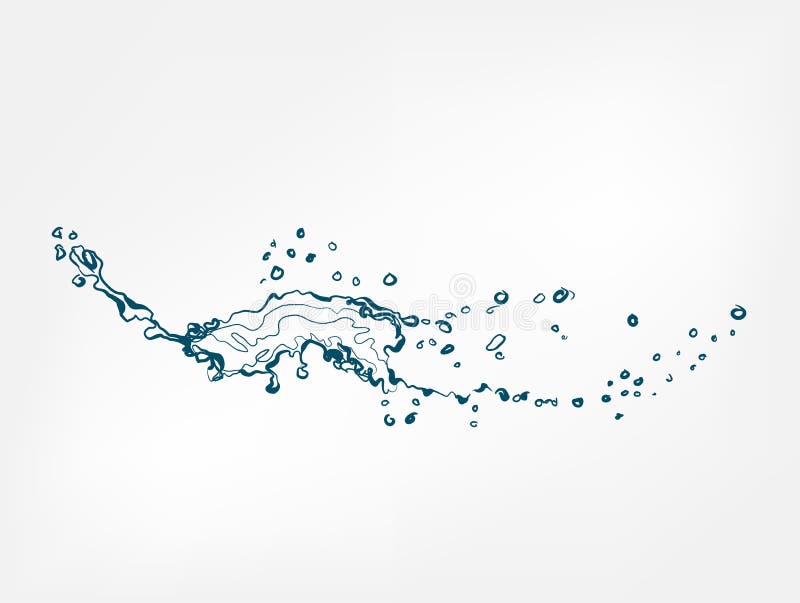 Splash Vector Isolated Line Water Drop Stock Illustration ...