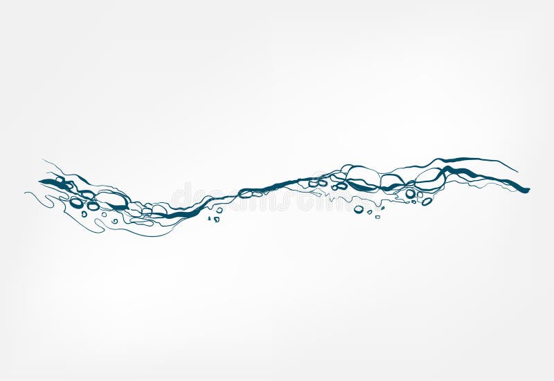 Splash Vector Isolated Line Water Drop Stock Illustration ...