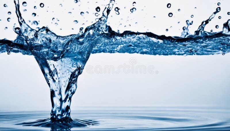 A Splash of Water in the Air Stock Illustration - Illustration of ...