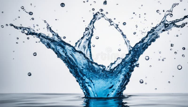A Splash of Water in the Air Stock Illustration - Illustration of ...