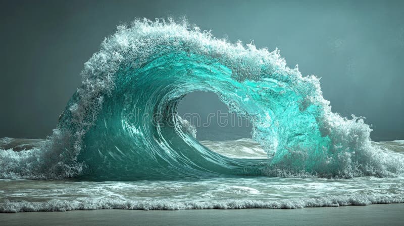 The Splash of Water is Artistically Depicted in a Fluid, Dynamic Form ...