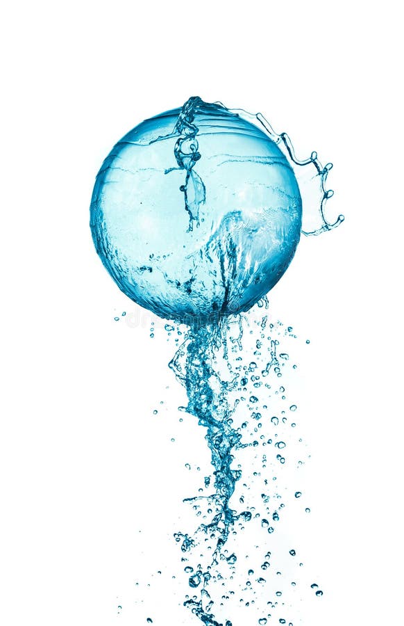 Splash water ball isolated stock photo. Image of liquid - 33209840