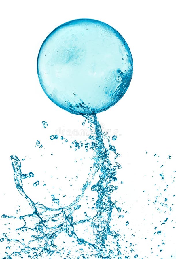 Splash water ball isolated stock photo. Image of liquid - 33209840